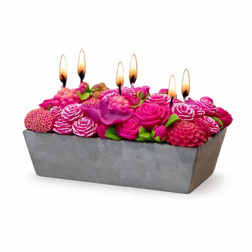 SOUTHLAKE GIFTS Floral Fusion Arrangement Candle - Pink Floral