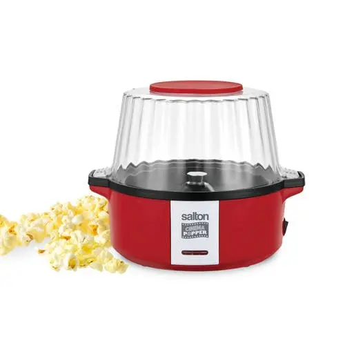 SALTON Cinema Popper Stir Popcorn Maker - Red