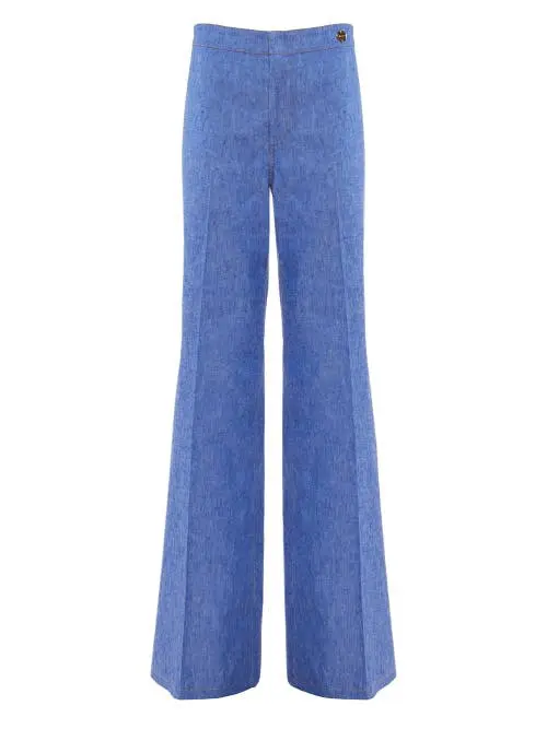 CALLAS MILANO Jane Stretch Denim Flare-leg High Waist Jean - Blue