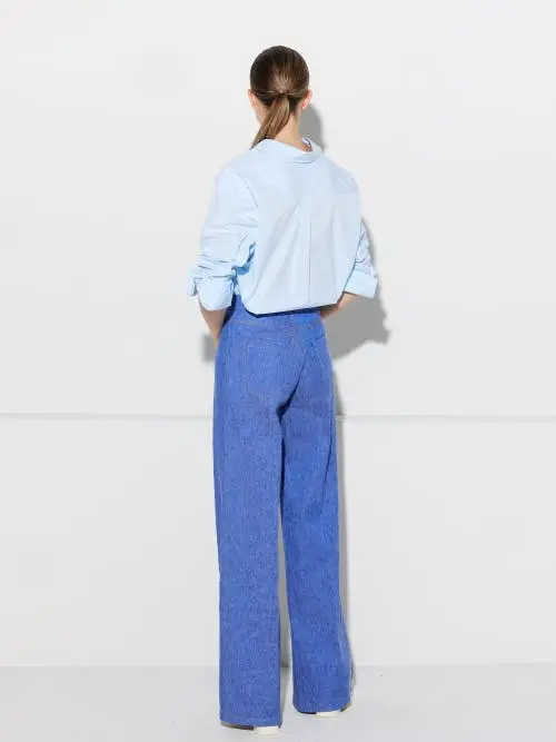 CALLAS MILANO Jane Stretch Denim Flare-leg High Waist Jean - Blue