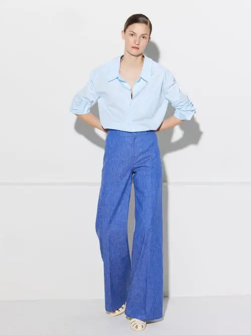 CALLAS MILANO Jane Stretch Denim Flare-leg High Waist Jean - Blue