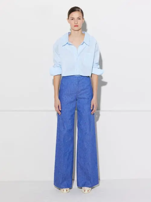 CALLAS MILANO Jane Stretch Denim Flare-leg High Waist Jean - Blue