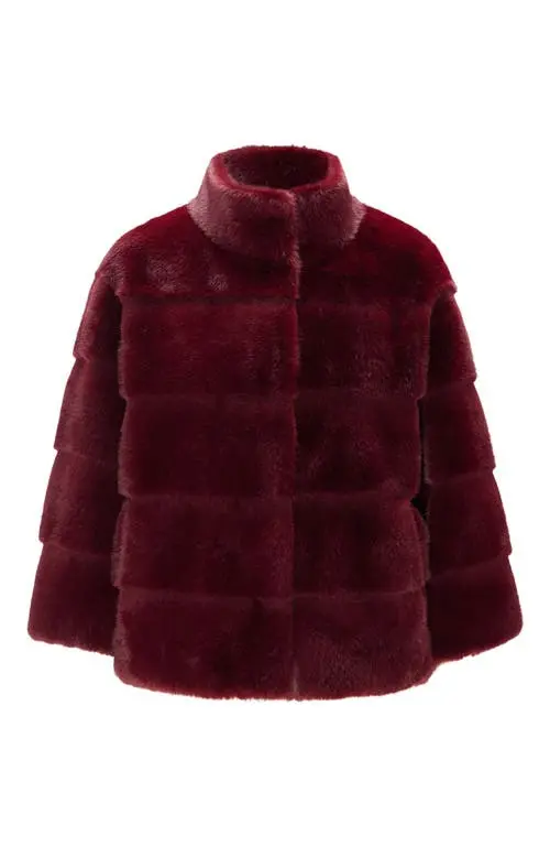 LYLA GRANT Faux Fur Mink Jacket