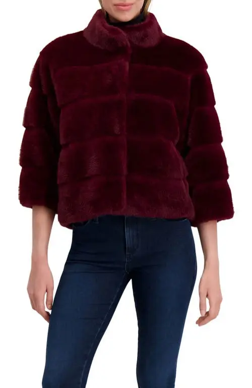 LYLA GRANT Faux Fur Mink Jacket