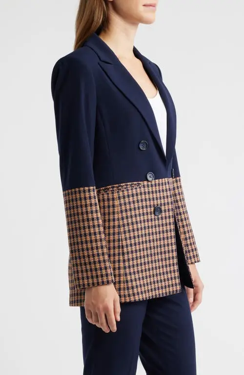 TAHARI ASL Checked Double-breasted Jacket