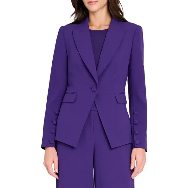 TAHARI ASL One-button Blazer - Regal Purple