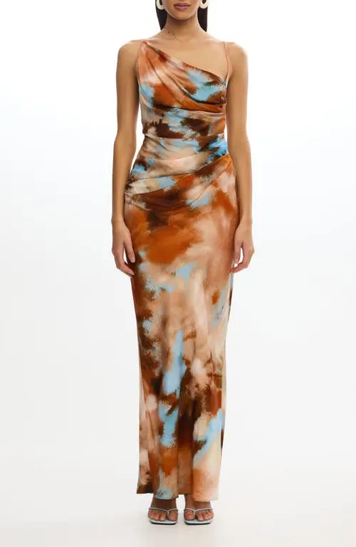 Significant Other Rhode Abstract Asymmetric Neck Gown