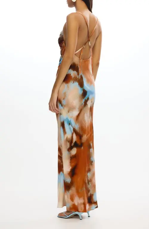 Significant Other Rhode Abstract Asymmetric Neck Gown