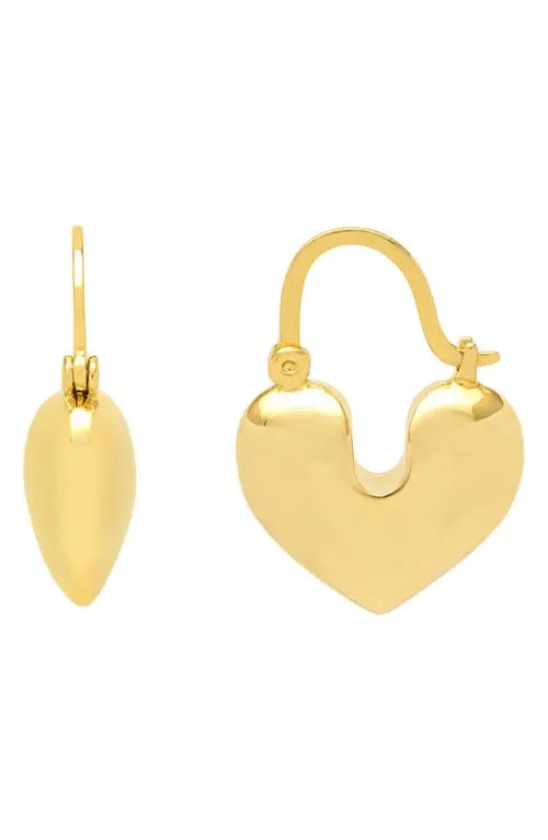 Estée Lauder Heart Hoop Earrings - Gold