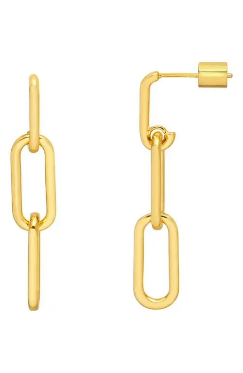 Estée Lauder Paper Clip Chain Drop Earrings - Gold