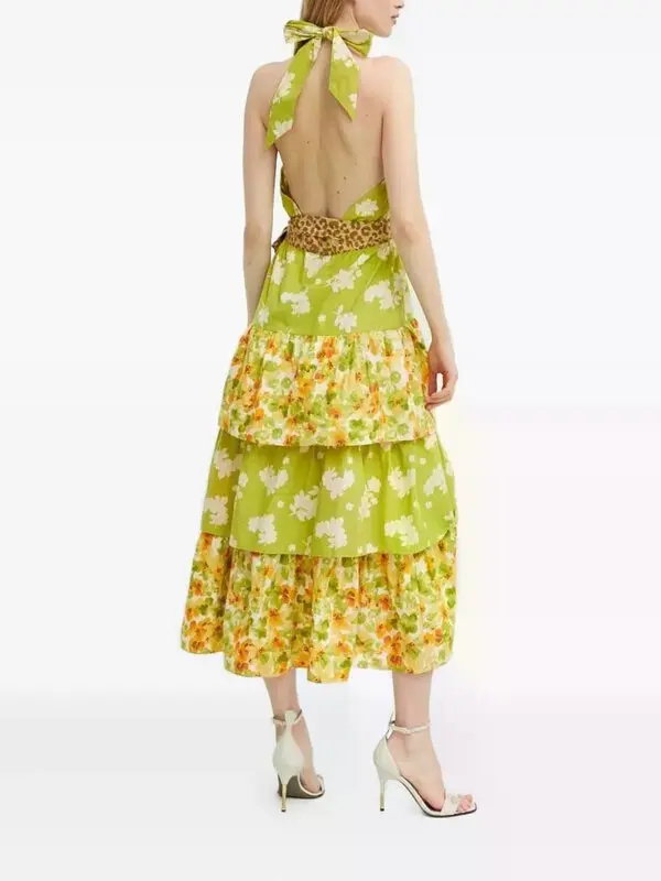 NEVER FULLY DRESSED Floral-print Halterneck Dress