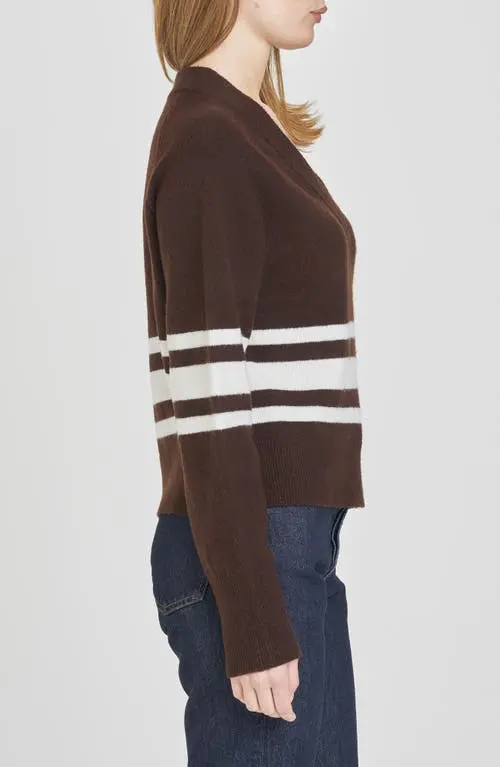 WAYF Stripe V-neck Sweater