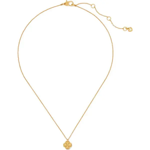 Kate Spade New York Mini Spade Flower Pendant Necklace - Gold