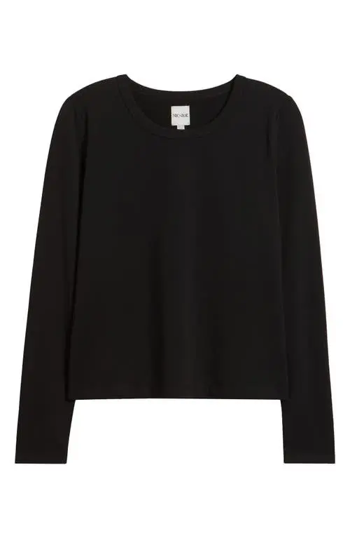 NIC+ZOE Perfect Knit Long Sleeve Top - Black Onyx