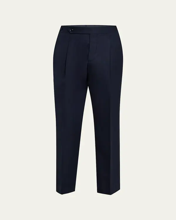 Brunello Cucinelli Side-tab Pleated Trousers