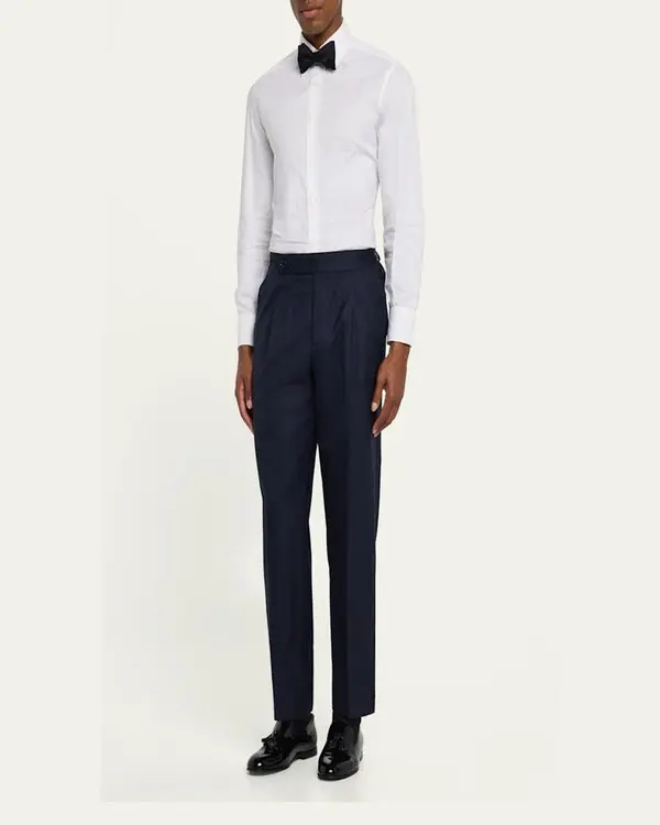 Brunello Cucinelli Side-tab Pleated Trousers