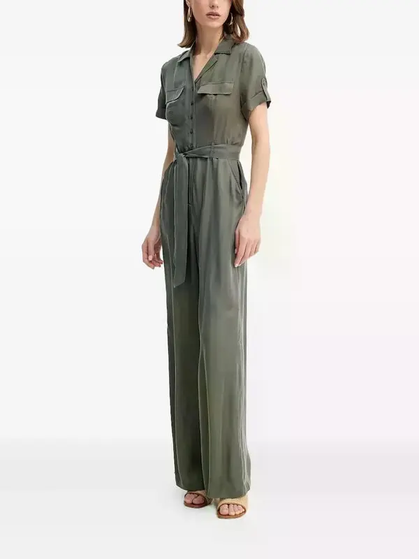 Guess Button-fastening Belted Jumpsuit - Green