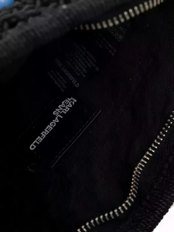 Karl Lagerfeld Beaded Knit Shoulder Bag