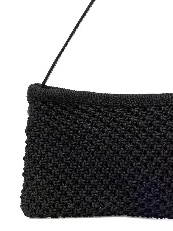 Karl Lagerfeld Beaded Knit Shoulder Bag