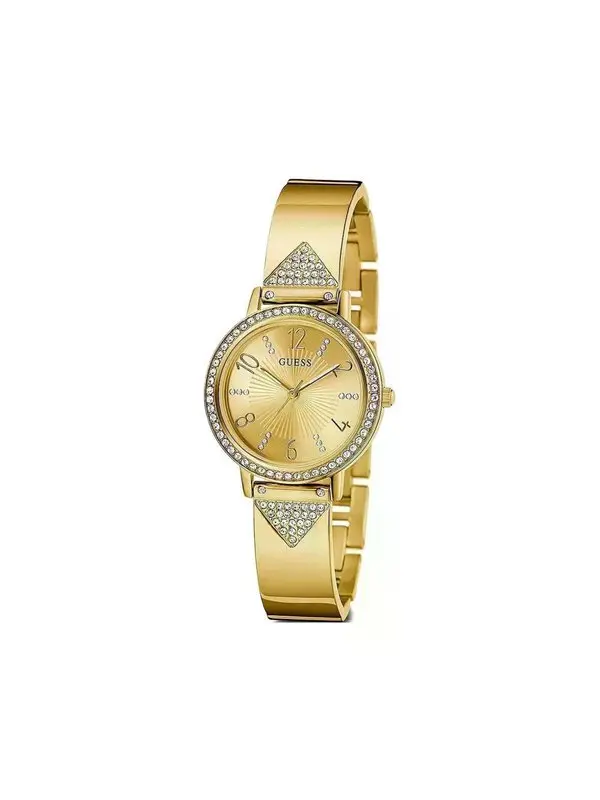 Guess Watch With Crystal Embellished Bezel - Gold