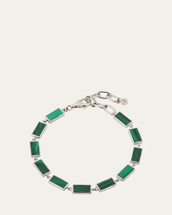 JAN LESLIE Malachite Link Bracelet - Green