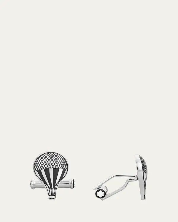 Montblanc Meisterstuck Around The World In 80 Days Cufflinks - Silver