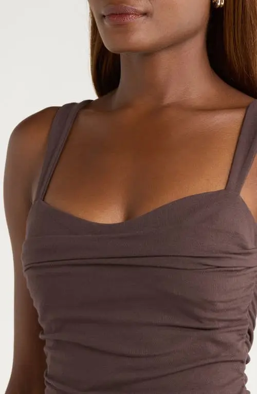 REFORMATION Trish Ruched Tank - Mole