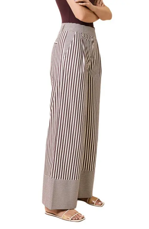 Solid & Striped Marnie Stripe Wide-leg Cotton-blend Pants
