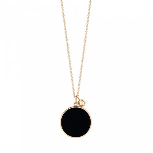 Ginette Ny Ever Rose Gold Necklace - Black Onyx