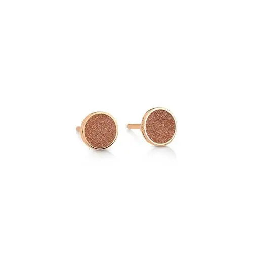 Ginette Ny Mini Ever Stud Earrings - Gold Sandstone