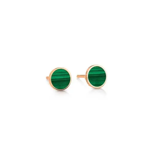 Ginette Ny Mini Ever Stud Earrings - Malachite