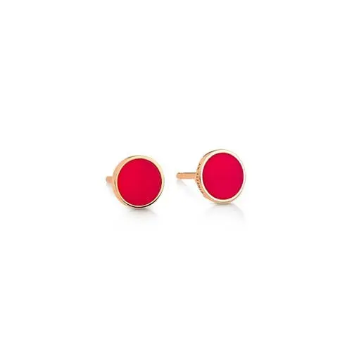 Ginette Ny Mini Ever Stud Earrings - Red Coral