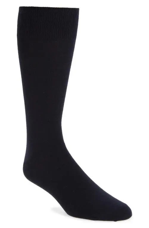 Nordstrom Combed Cotton Blend Dress Socks - Navy