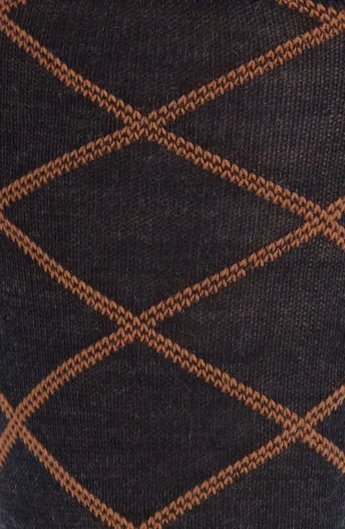 Nordstrom Diamond Pattern Wool Blend Dress Socks - Navy