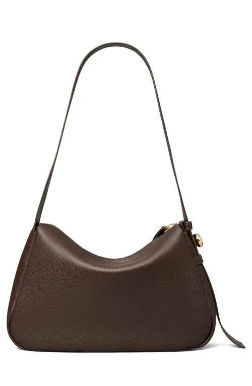Tory Burch Romy Leather Shoulder Bag - Deep Brown