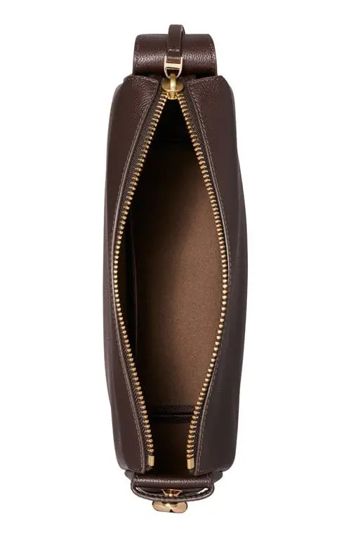 Tory Burch Romy Leather Shoulder Bag - Deep Brown
