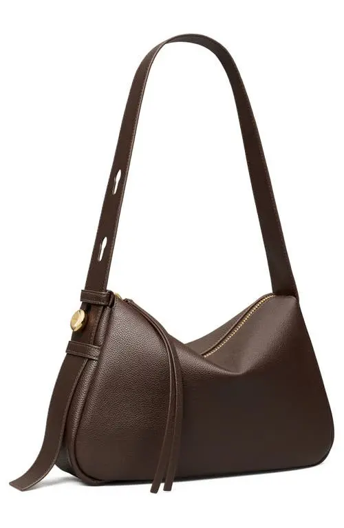 Tory Burch Romy Leather Shoulder Bag - Deep Brown