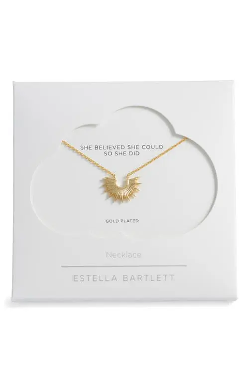 Estée Lauder Half Sunburst Pendant Chain Necklace