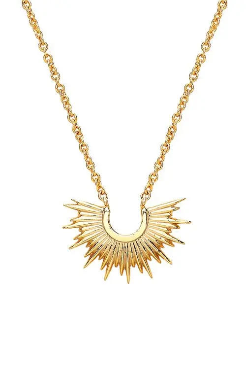 Estée Lauder Half Sunburst Pendant Chain Necklace - Gold
