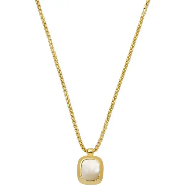 Estée Lauder Mother-of-pearl Tablet Pendant Necklace - Gold