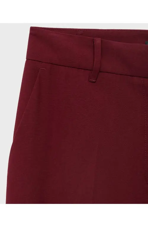 Mango Carlos Wide Leg Trousers - Maroon