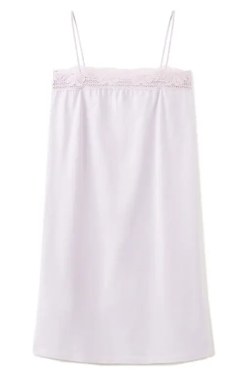 Mango Lace Trim Cotton Nightgown - Lilac