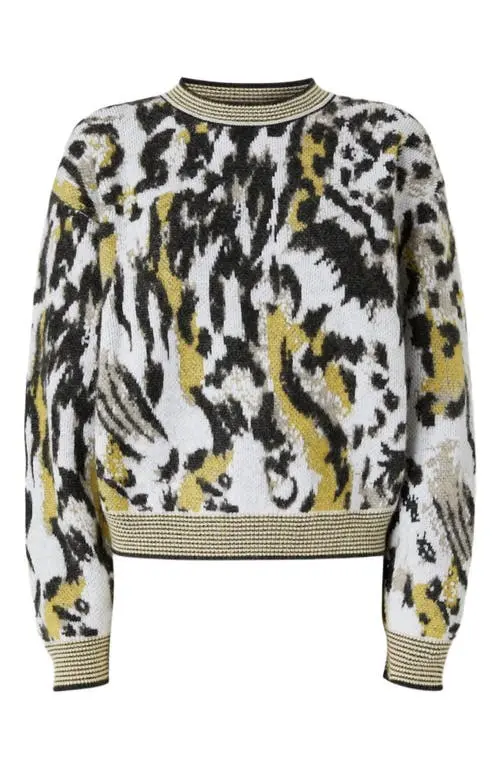 Missoni Boxy Crew Neck Animalier Sweater