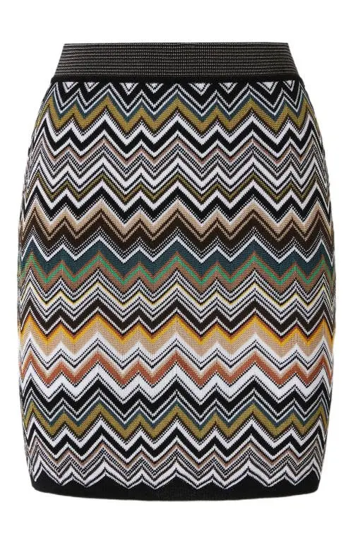 Missoni Chevron Pattern Mini Skirt - Multicoloured