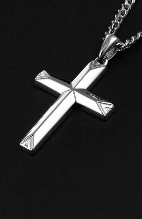 VINCERO Stainless Steel Cross Pendant Necklace
