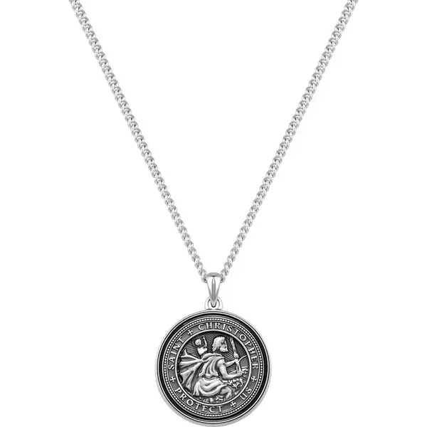 VINCERO St. Christopher Pendant Necklace - Silver