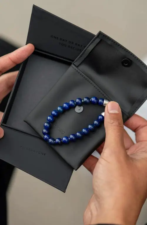 VINCERO Beaded Lazuli Bracelet - Lapis