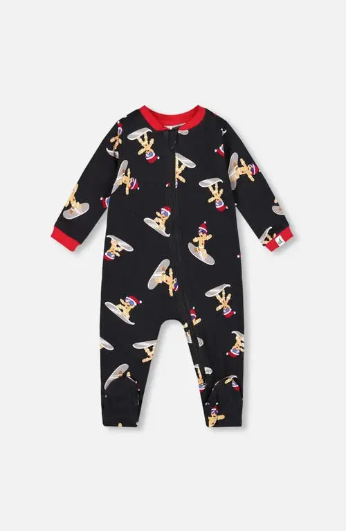 DEUX PAR DEUX One-piece Organic Cotton Pajama - Black