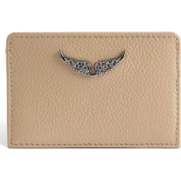 Zadig&Voltaire Pass Leather Card Case - Clay
