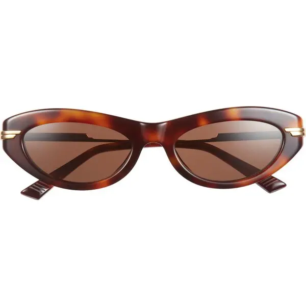 Bottega Veneta 53mm Cat Eye Sunglasses - Havana